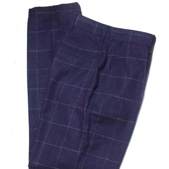 GAP | Pants | Gap Wool Blend Flannel Pants Navy Blue Relaxed Taper ...